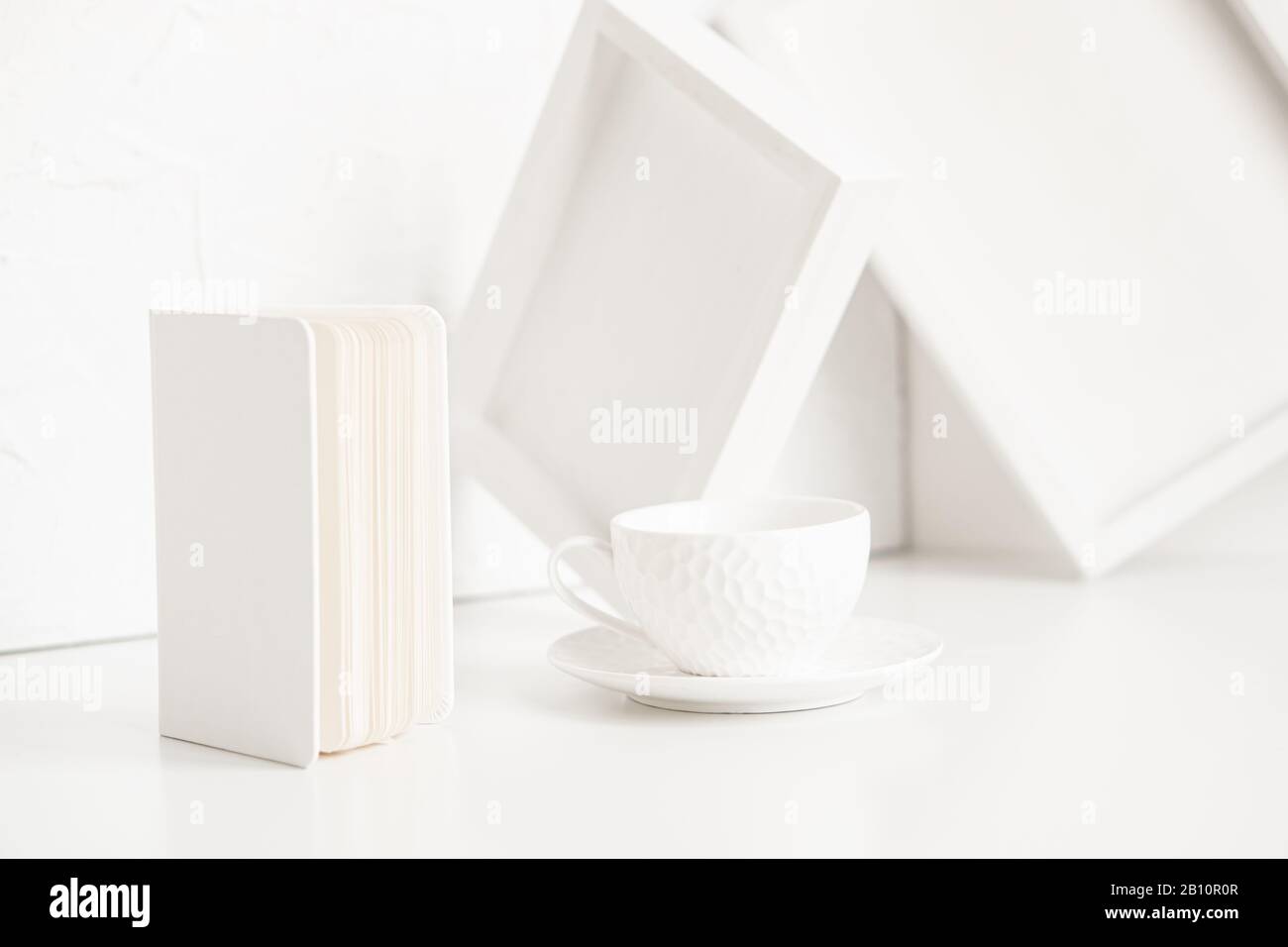 Abstract collection of different white objects, modern minimal decor ...