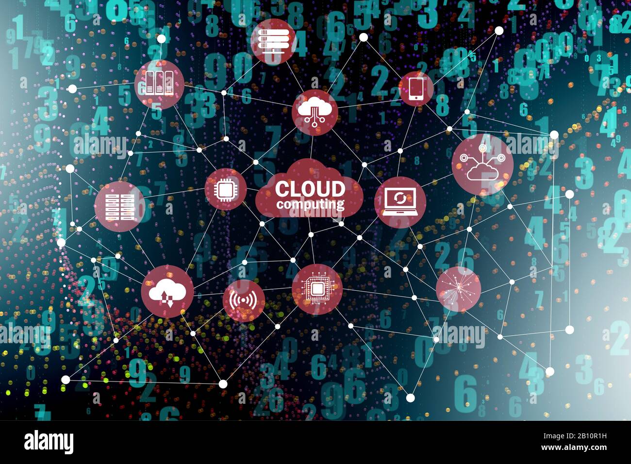 The cloud computing concept - 3d rendering Stock Photo - Alamy
