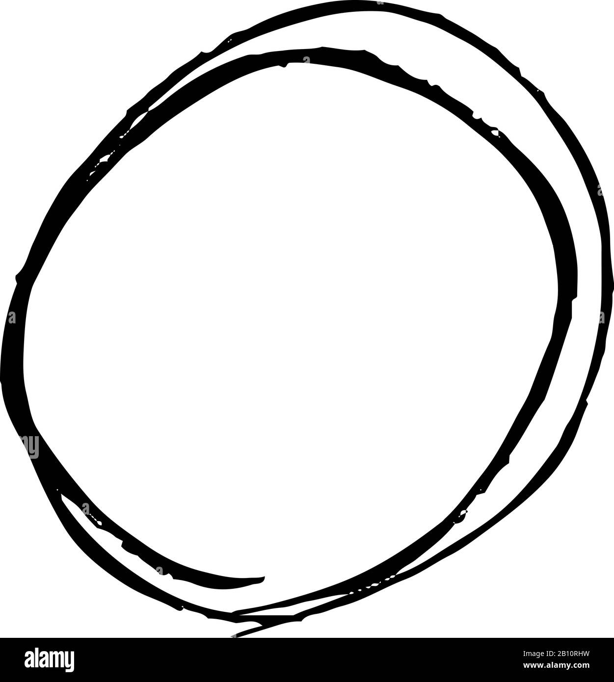 This is a illustration of Variations of thin circles for handwritten ...