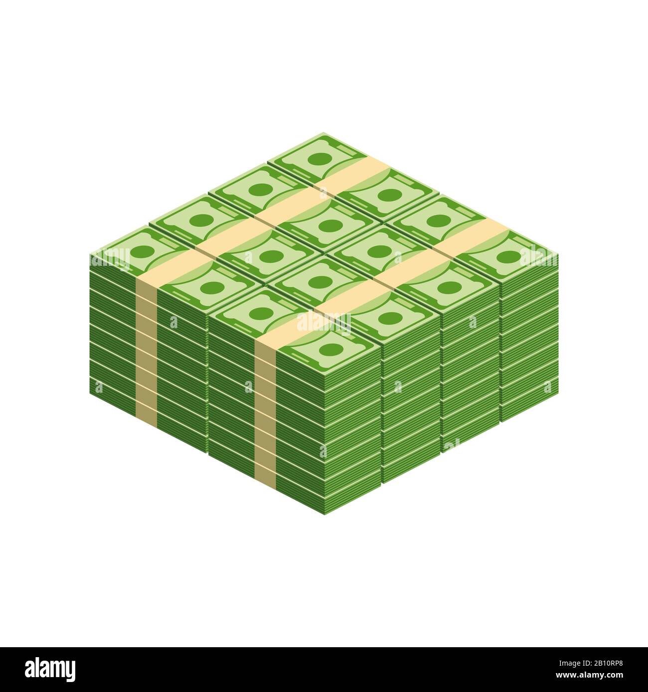 Huge packs of paper money. Bundle with cash bills Stock Vector Image ...