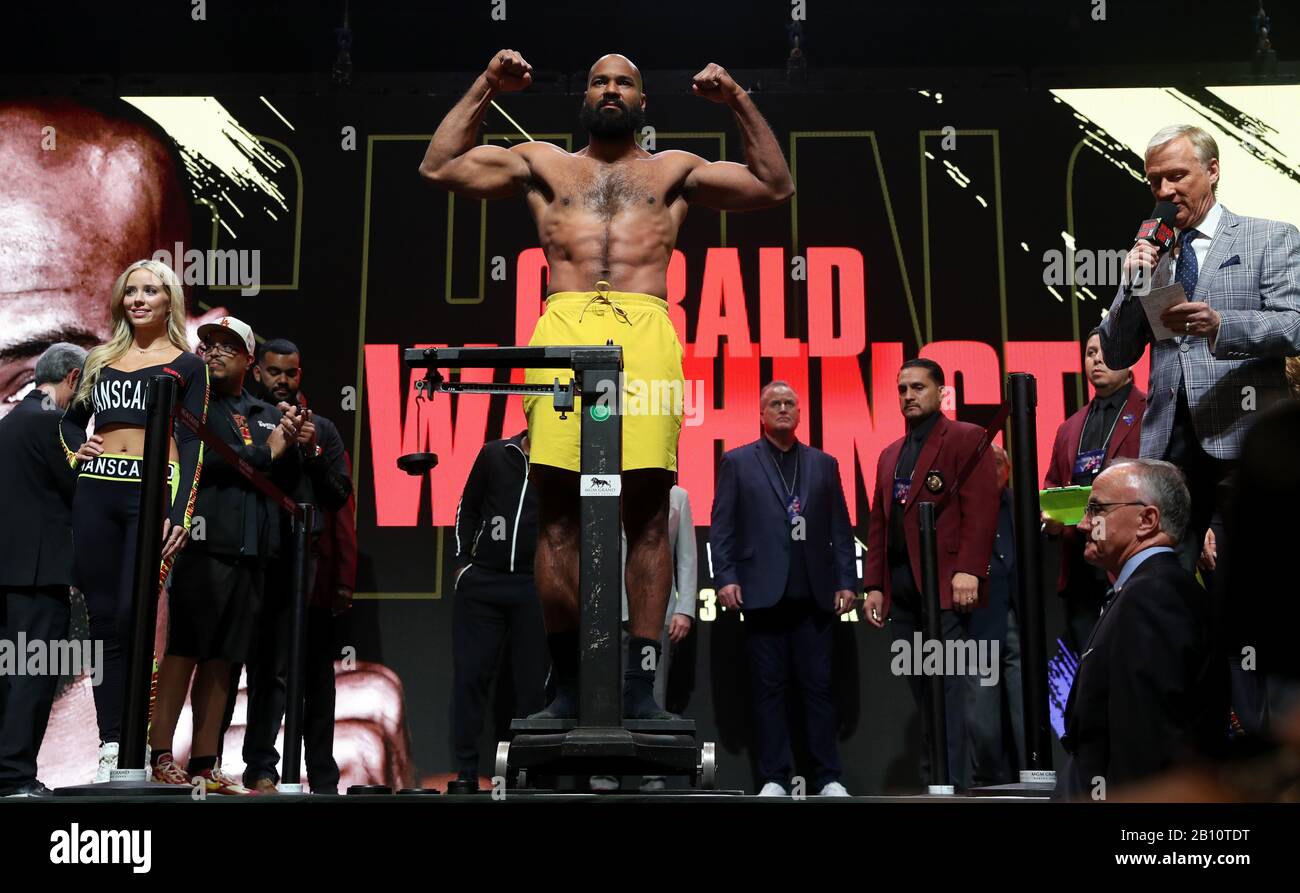 Gerald Washington during the weigh in at the MGM Grand Garden Arena ...