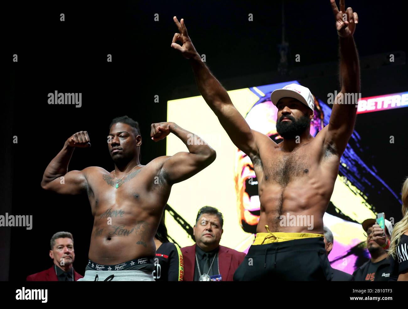 Charles Martin (left) and Gerald Washington during the weigh in at the ...