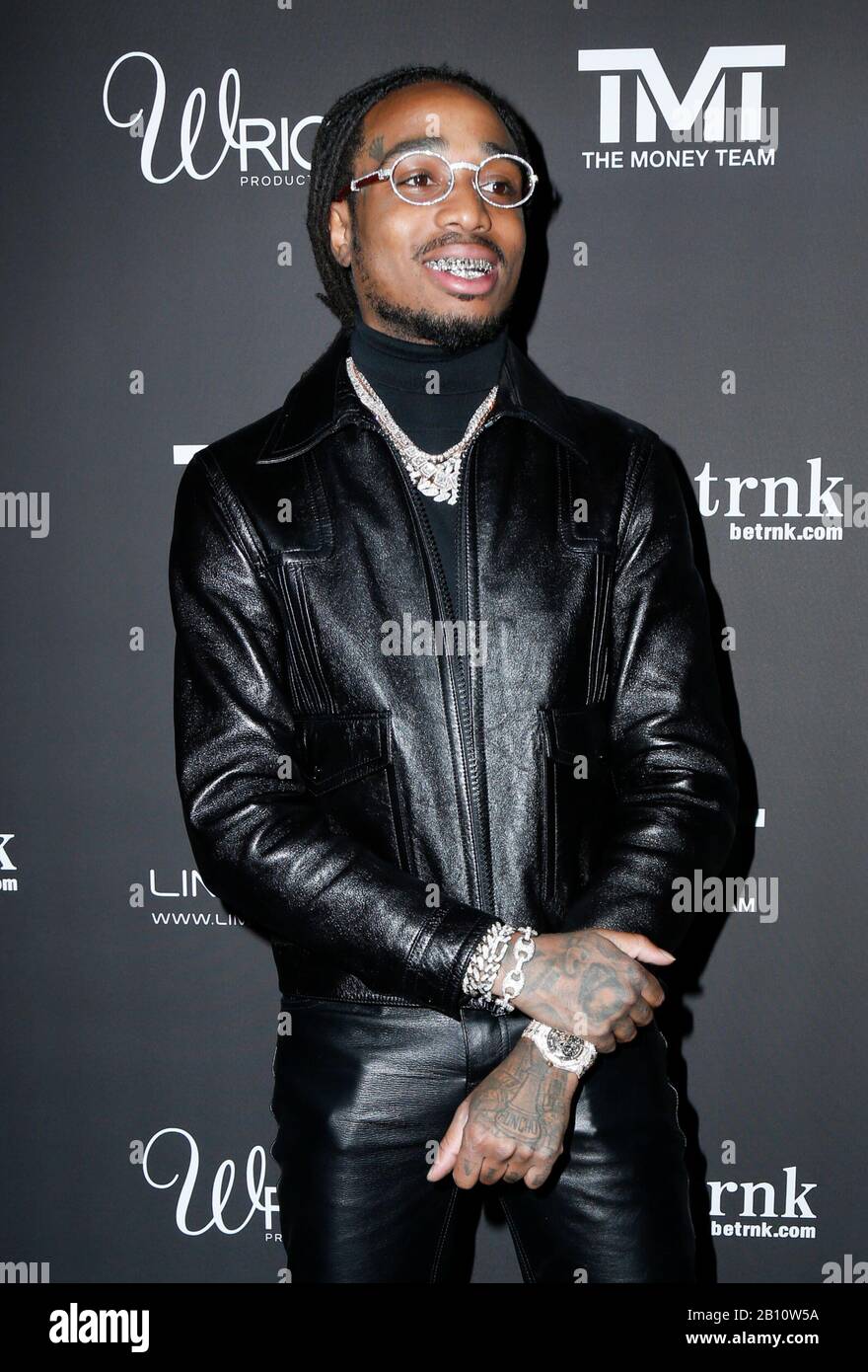 Quavo walking the red carpet at Floyd Mayweather's 43rd Birthday ...
