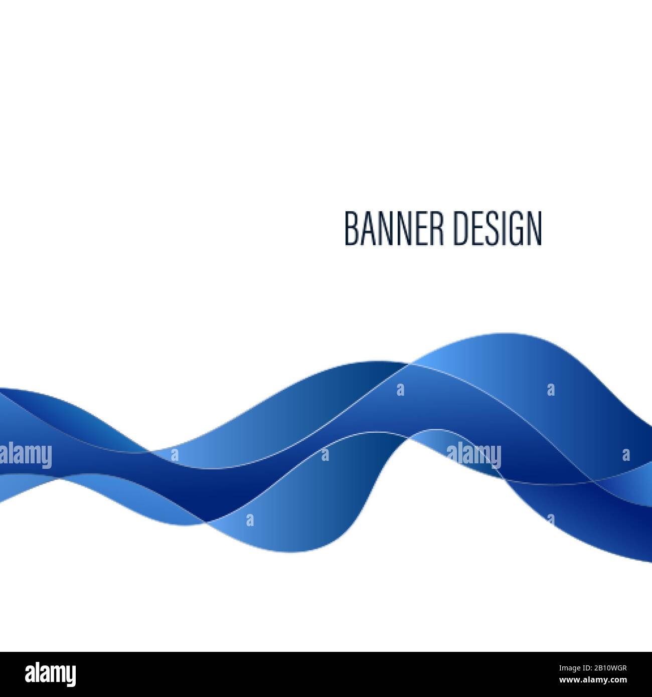 Abstract waveform geometric blue background Vector abstract blue wave ...