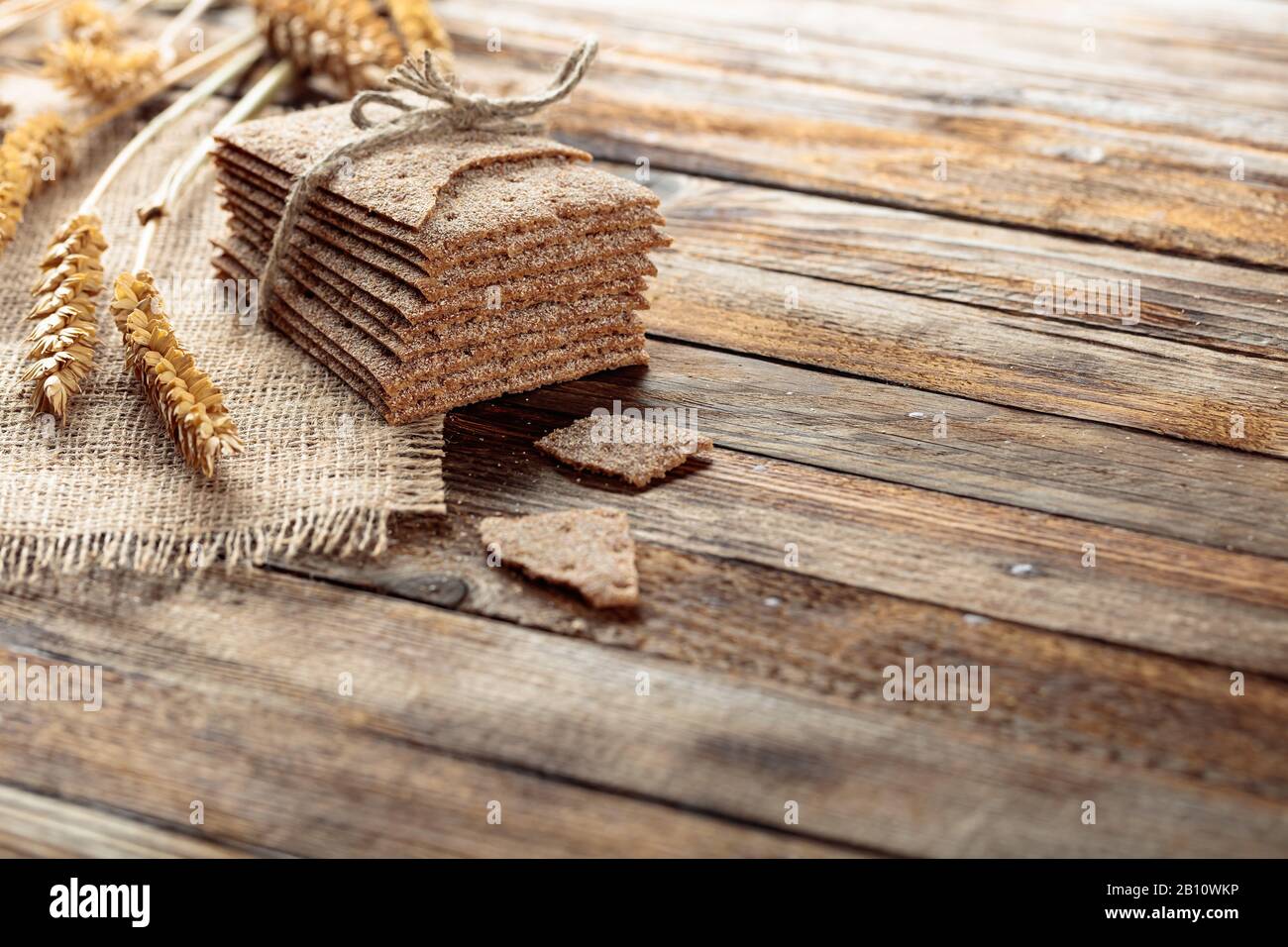 Crispy dry rye crackers hi-res stock photography and images - Alamy