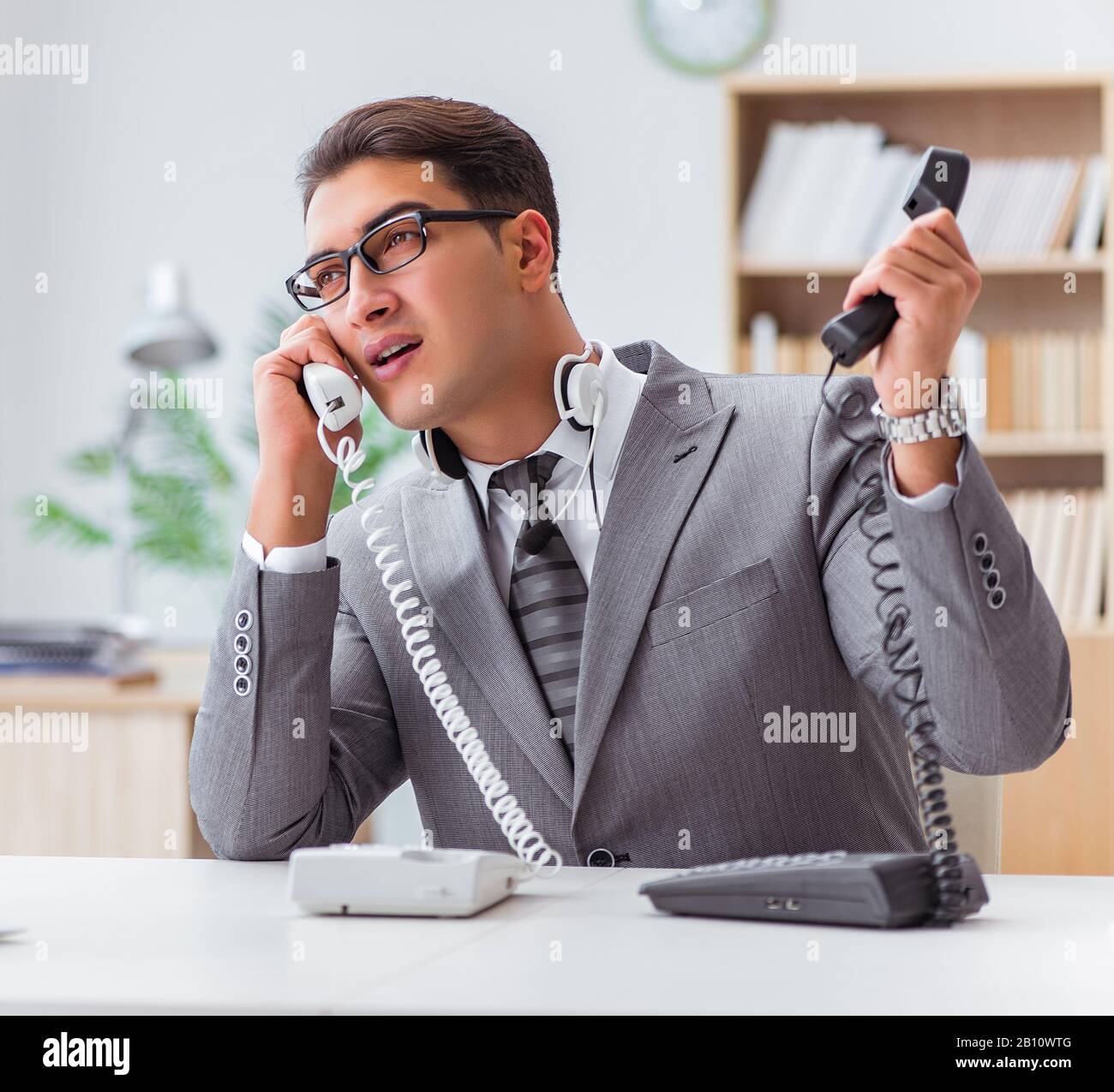Angry helpdesk operator in hi-res stock photography and images - Alamy