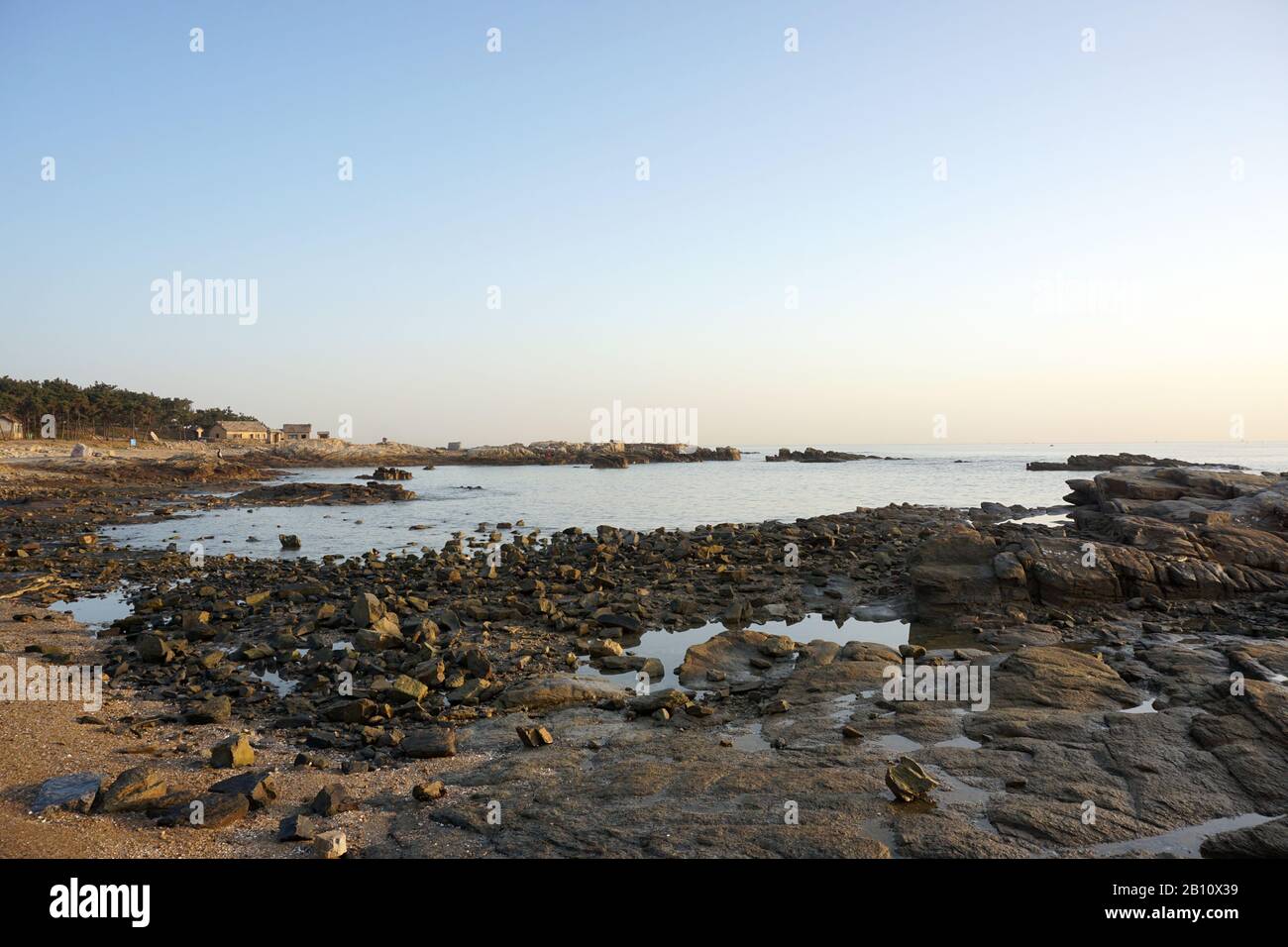 natural scenery of Rizhao Renjiatai Seashore Reef Park in Shandong ...