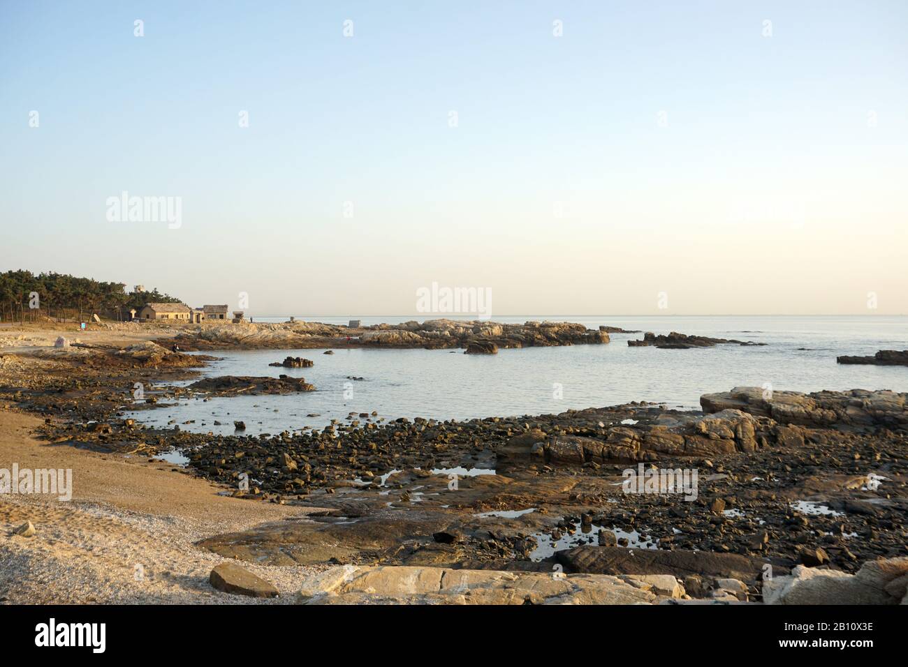 natural scenery of Rizhao Renjiatai Seashore Reef Park in Shandong ...