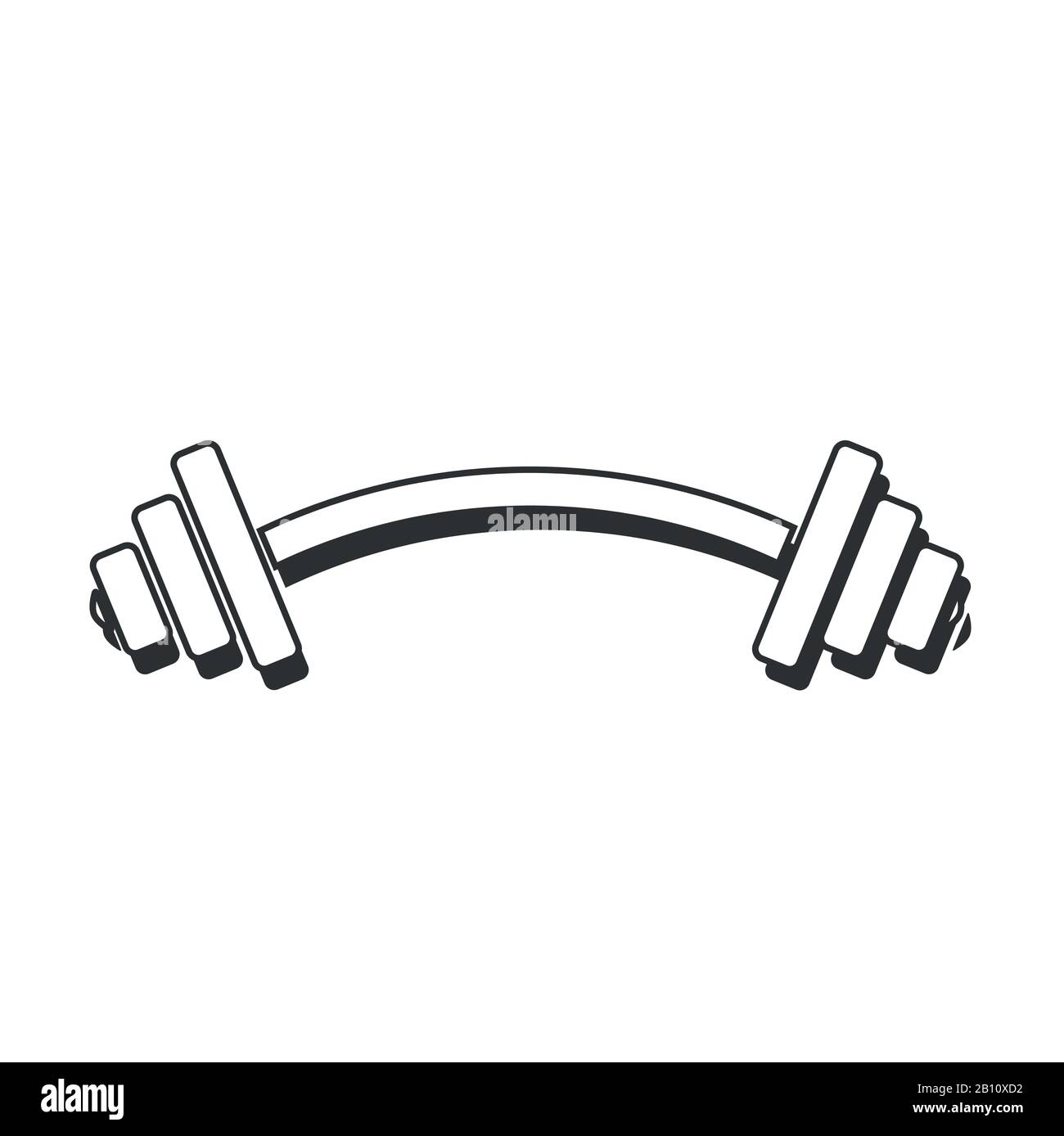 Gym sign with dumbbell. Gym sign with dumbbell on white background ...