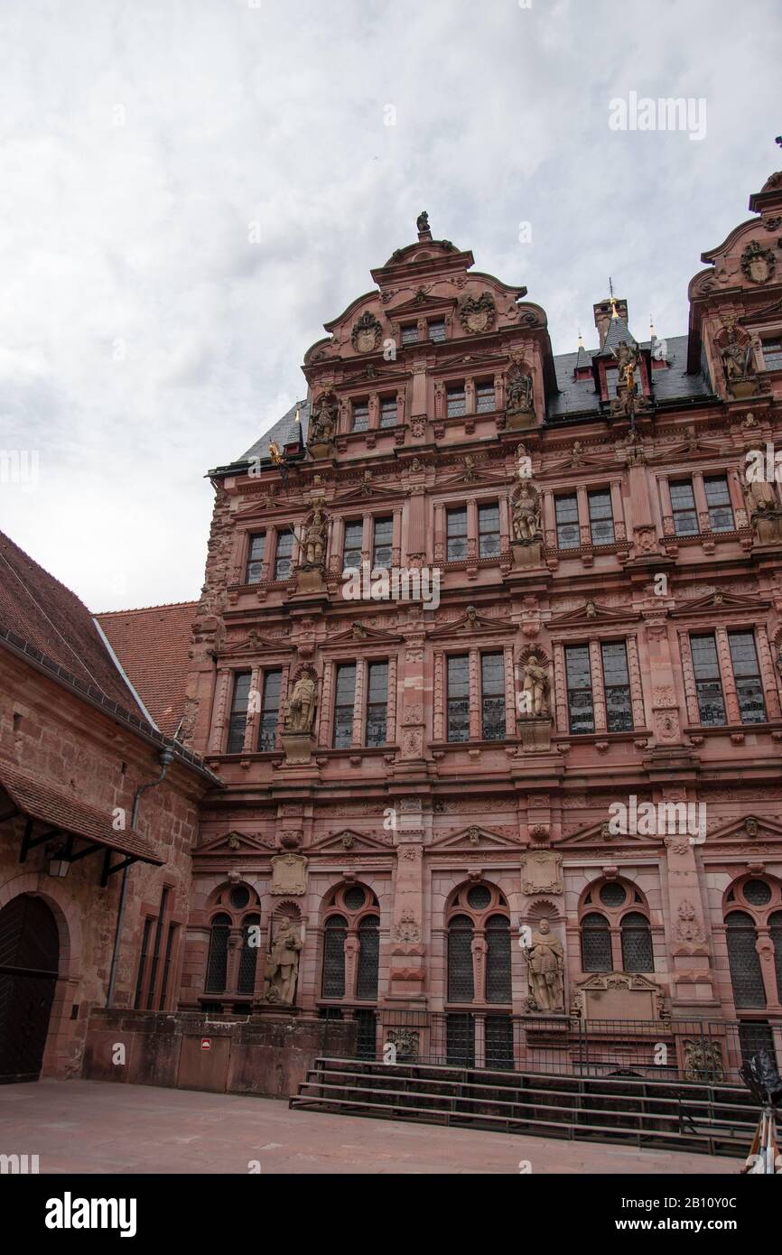 Romantic and beautiful Heidelberg castle for europe tourism Stock Photo ...