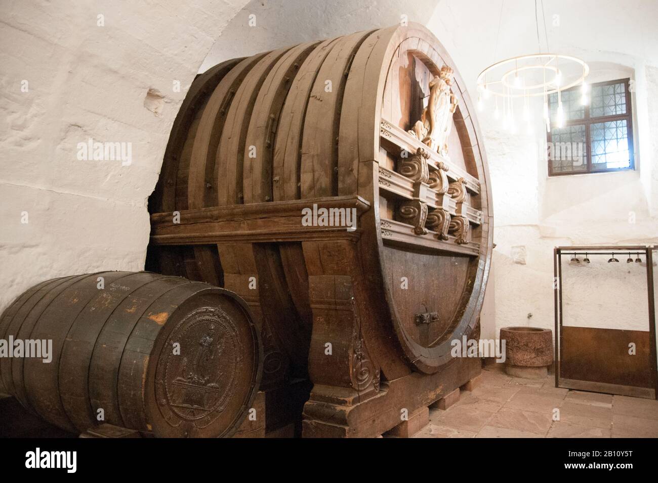 The biggest wine barrel in Heidelberg castle museum Stock Photo - Alamy