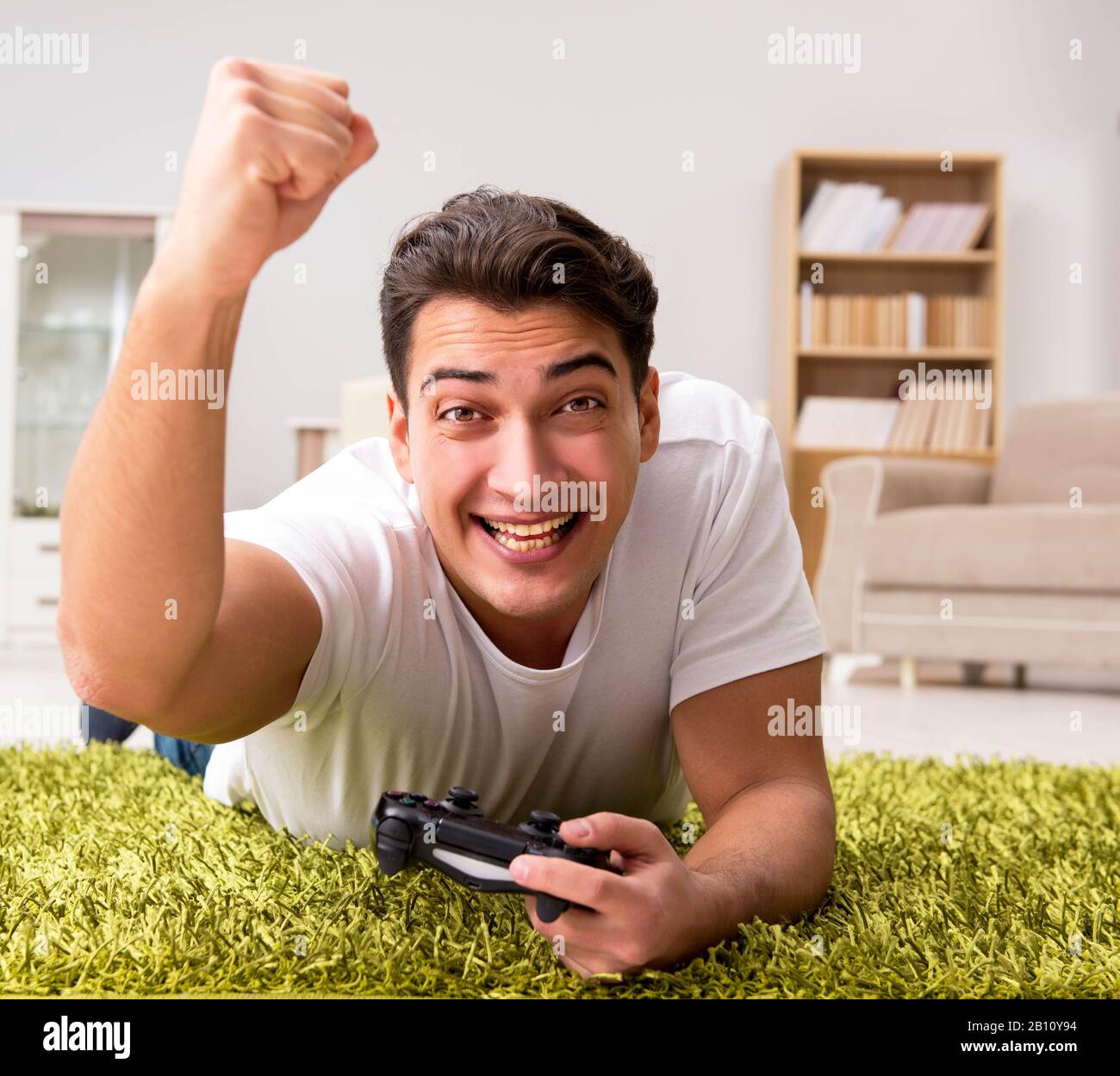 The man addicted to computer games Stock Photo - Alamy
