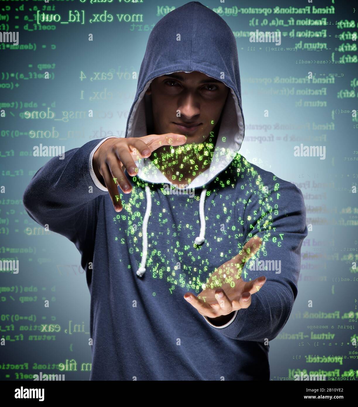 The young hacker in cyber security concept Stock Photo - Alamy