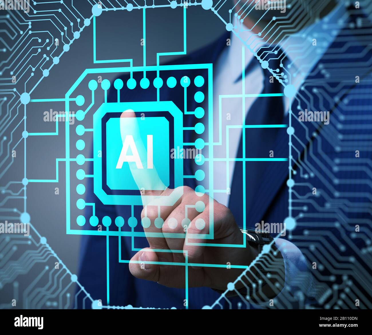 The artificial intelligence modern computing concept Stock Photo - Alamy