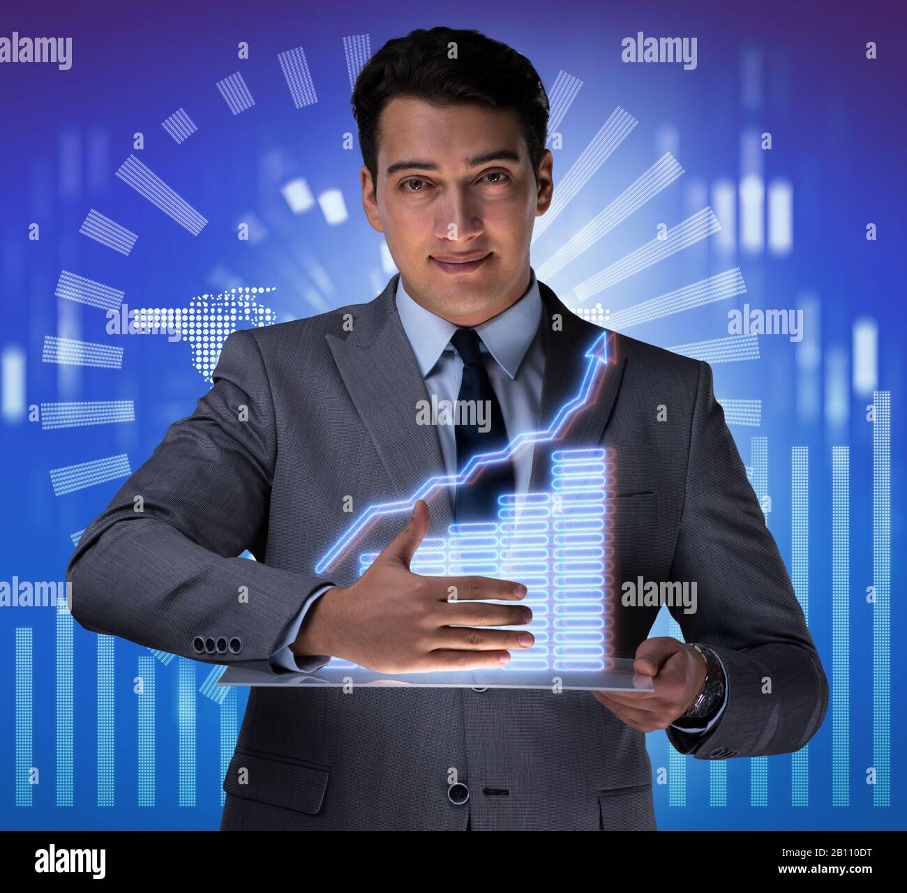 The man in stock trading business concept Stock Photo - Alamy