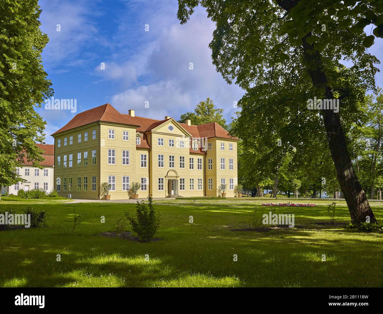 Mirower castle on the castle island in Mirow, Mecklenburg-West ...