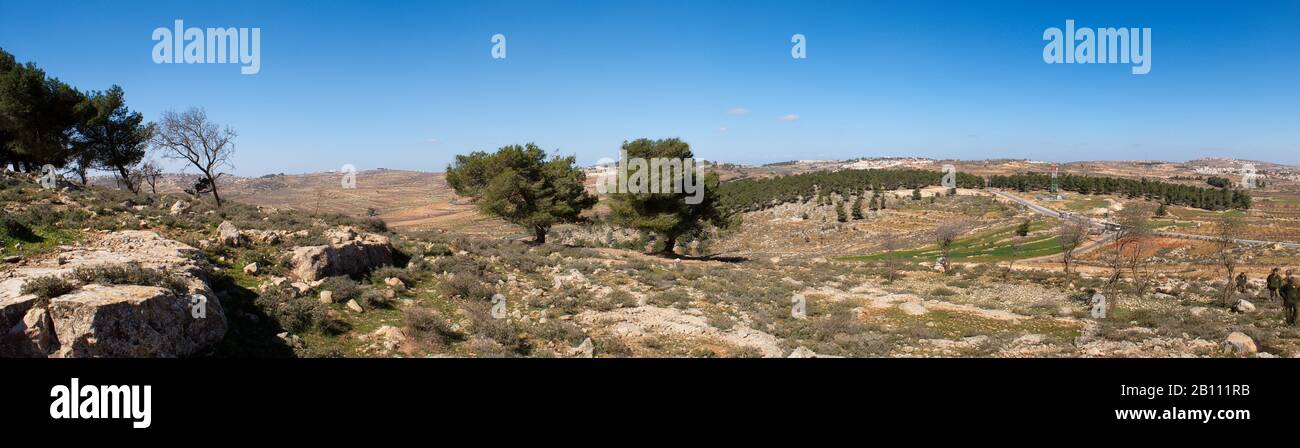 Judea landscape panorama -Jerusalem and Beit Lechem Stock Photo - Alamy