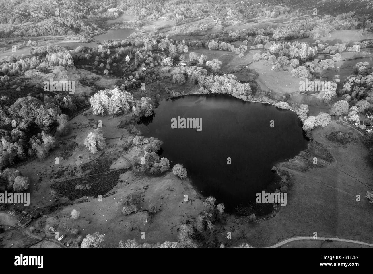 Stunning aerial drone landscape image of sunrise in Autumn Fall over ...