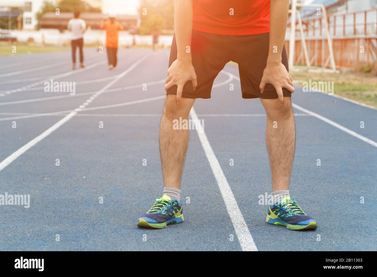 Tired runner after race hi-res stock photography and images - Alamy