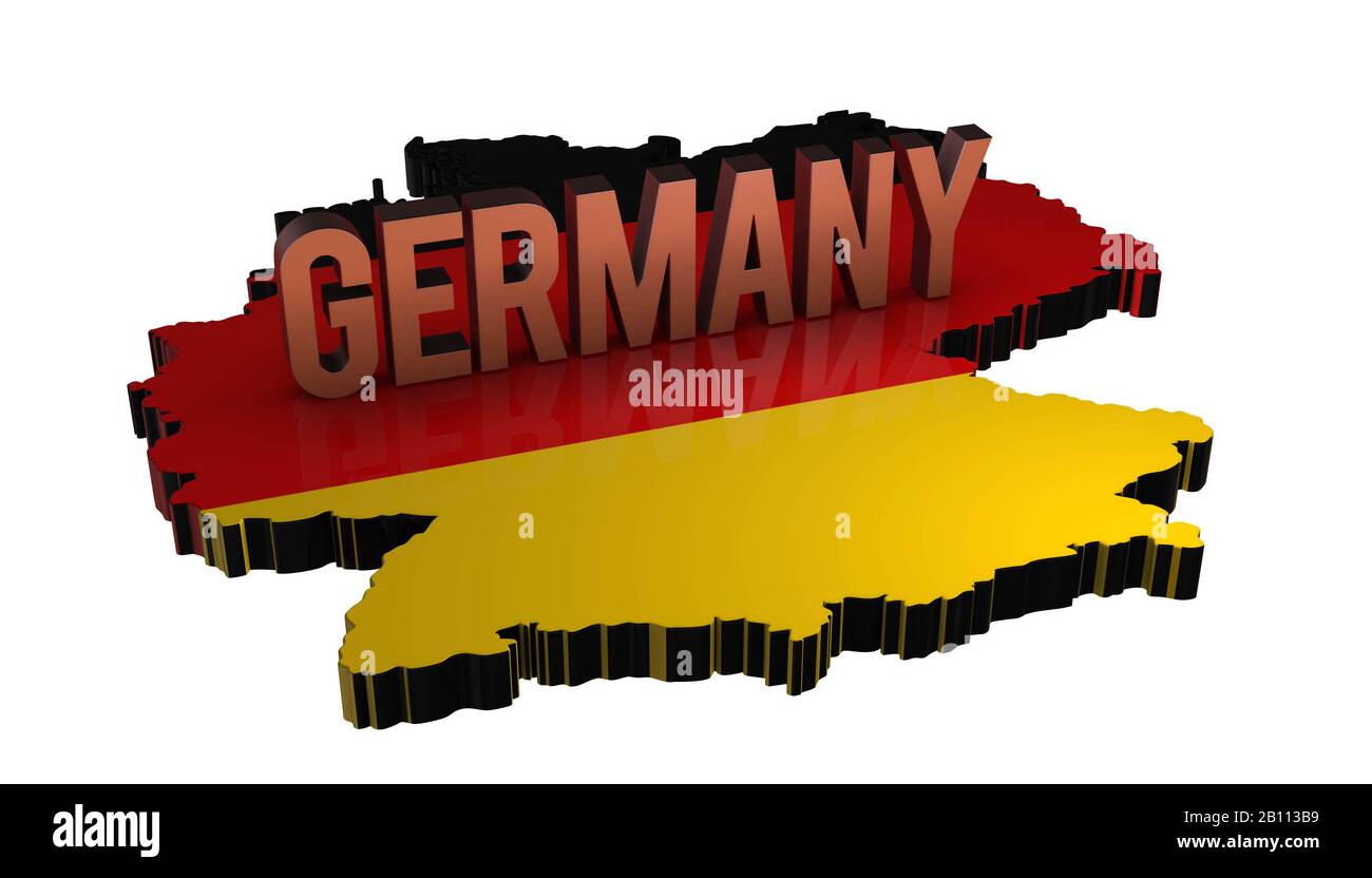 3d germany map flag illustration hi-res stock photography and images ...