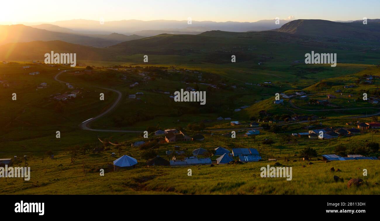 The fields and hills of Midlands Meander, Kwazulu Natal, South Africa ...