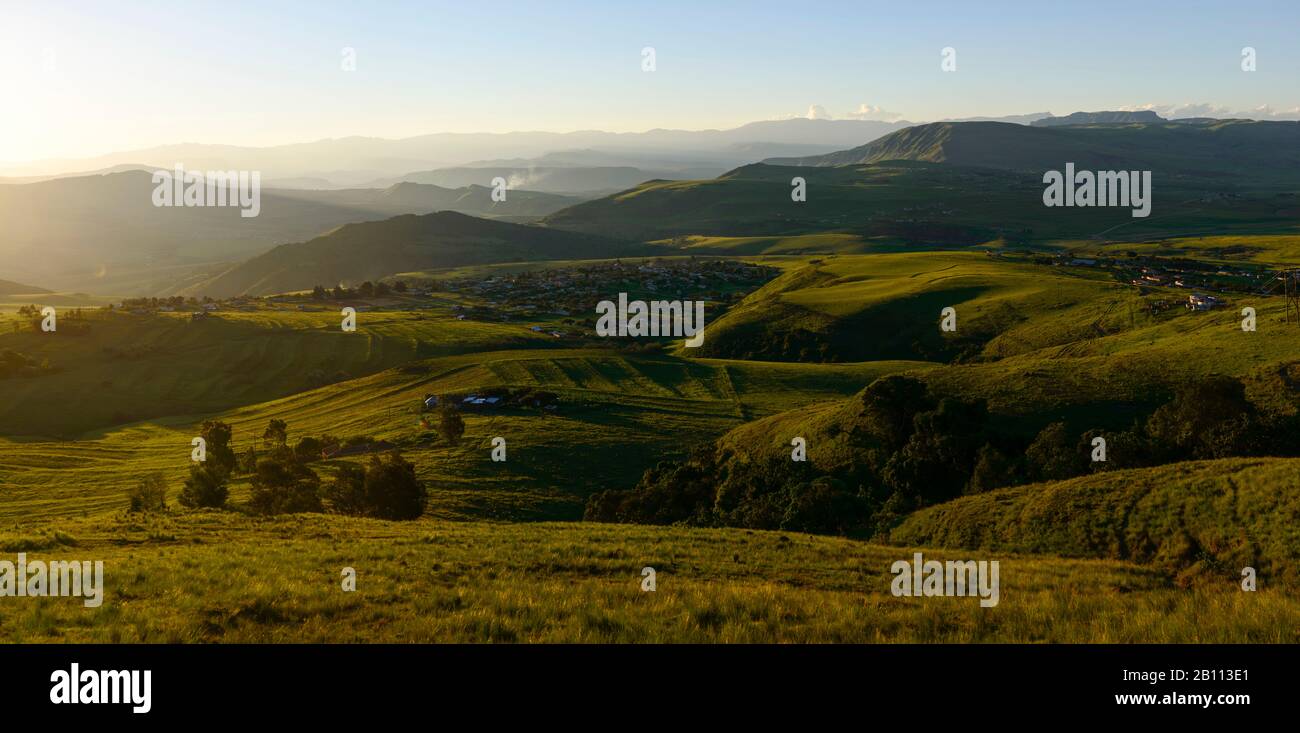 The fields and hills of Midlands Meander, Kwazulu Natal, South Africa ...