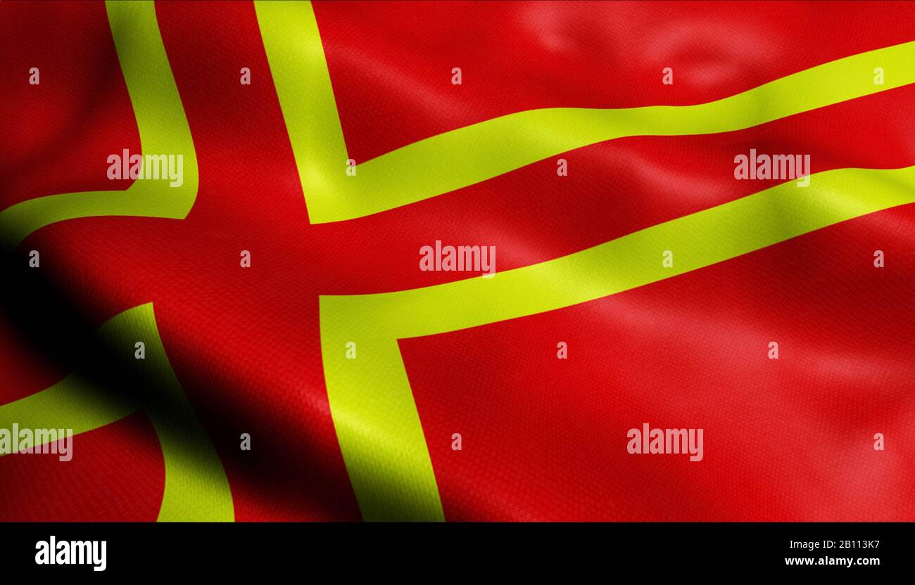 3D Waving France Region Flag of Normandy Closeup View Stock Photo - Alamy