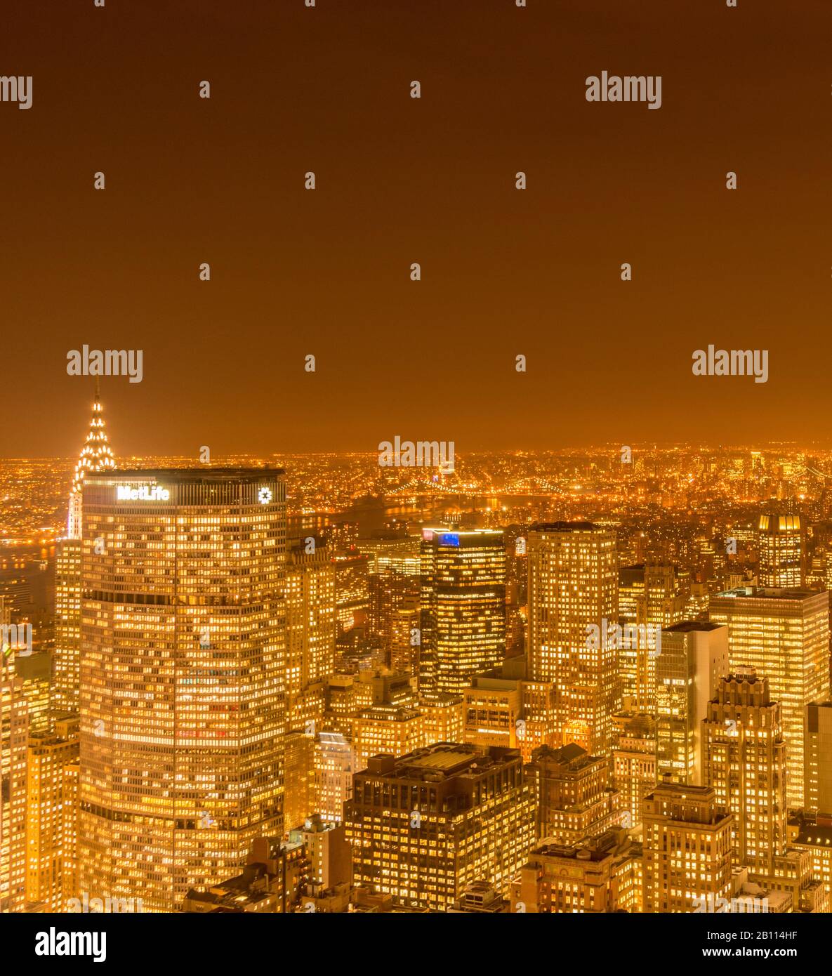 The view of new york manhattan during sunset hours Stock Photo - Alamy