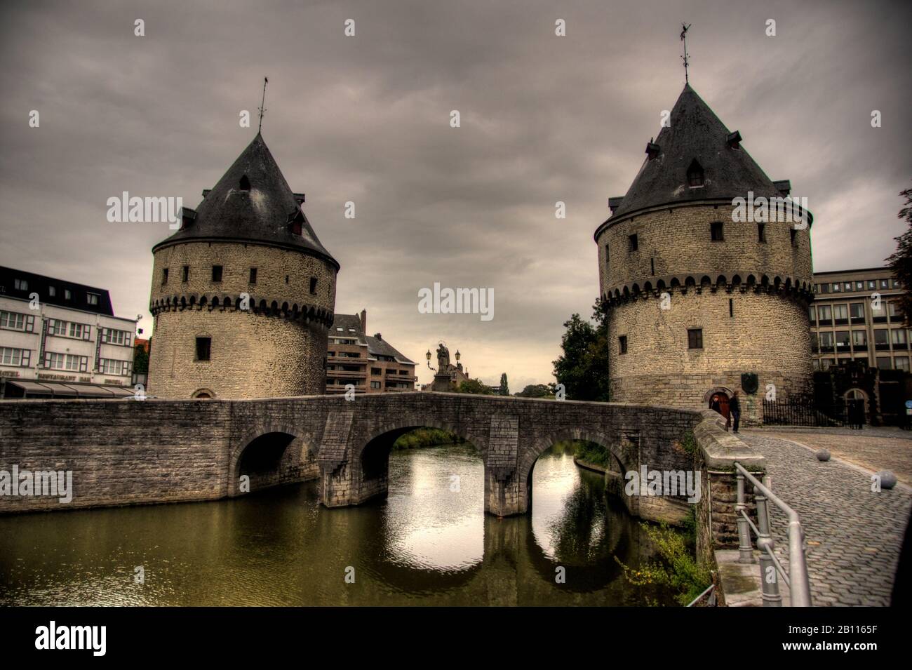 Broel Towers bridge tourists attraction Stock Photo - Alamy