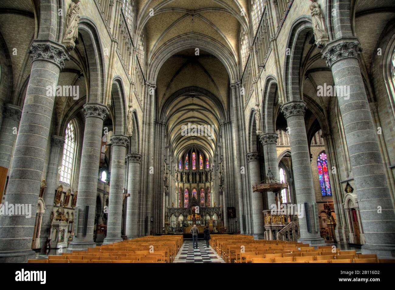Ypres cathedral in Belgium europe vacation Stock Photo - Alamy