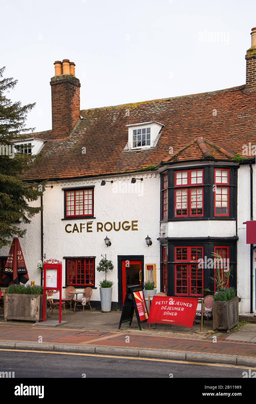 cafe rouge in epsom surrey Stock Photo - Alamy