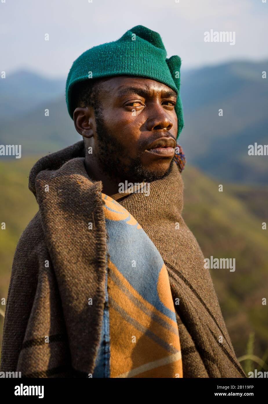 Basotho Shepherd, Lesotho, Africa Stock Photo - Alamy