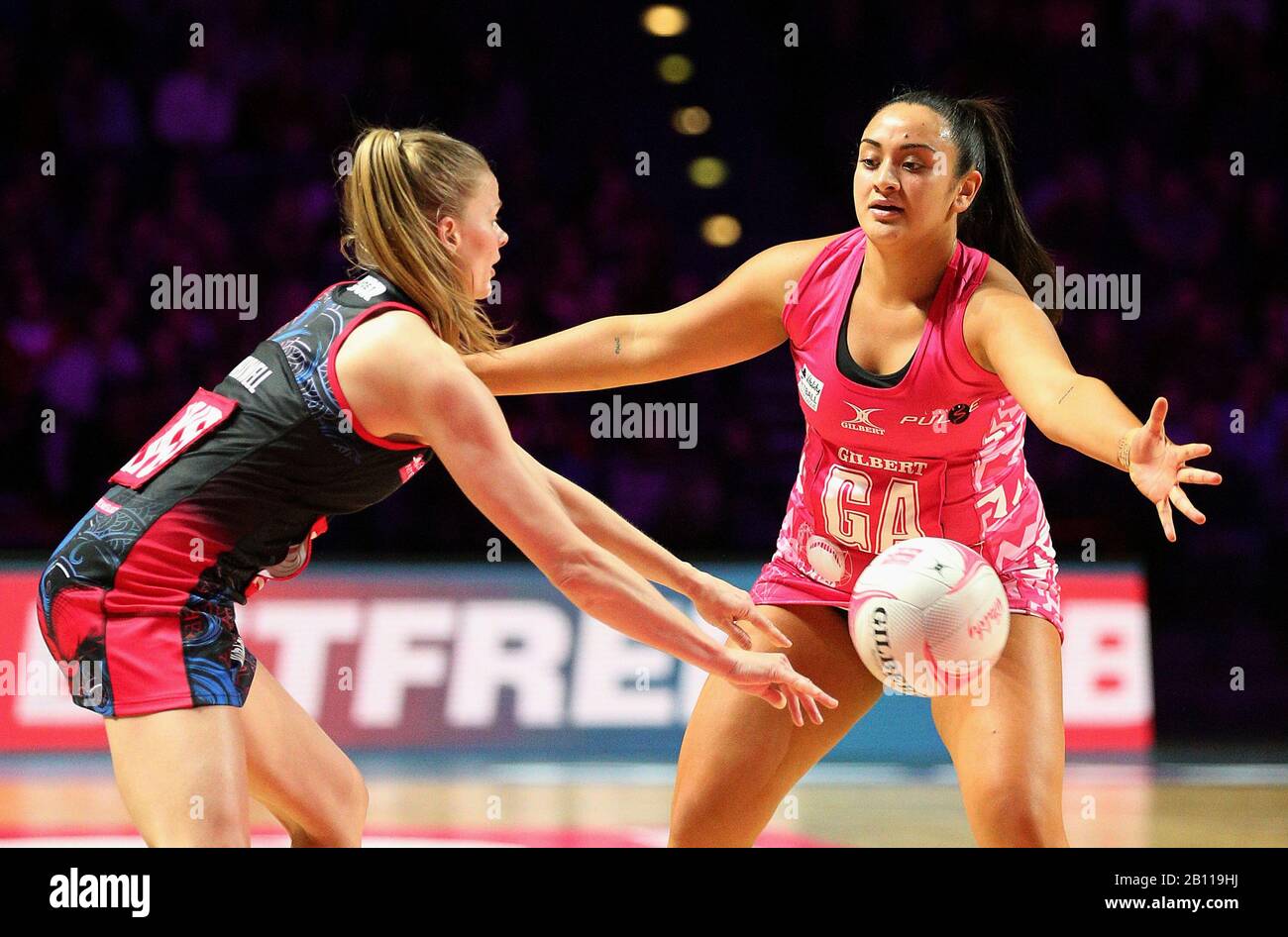 Vitality netball super league match arena birmingham hi-res stock ...