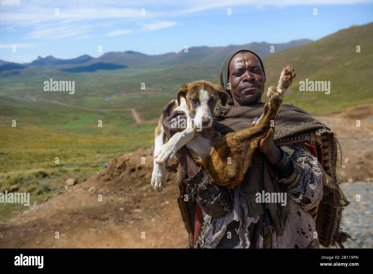 Basotho Shepherd, Lesotho, Africa Stock Photo - Alamy