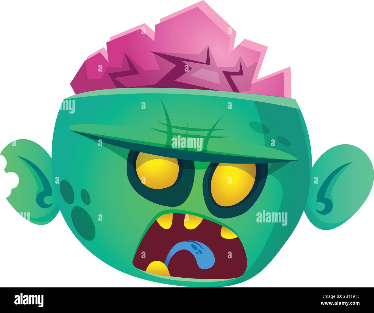 Cartoon zombie. Halloween vector illustration Stock Vector Image & Art ...