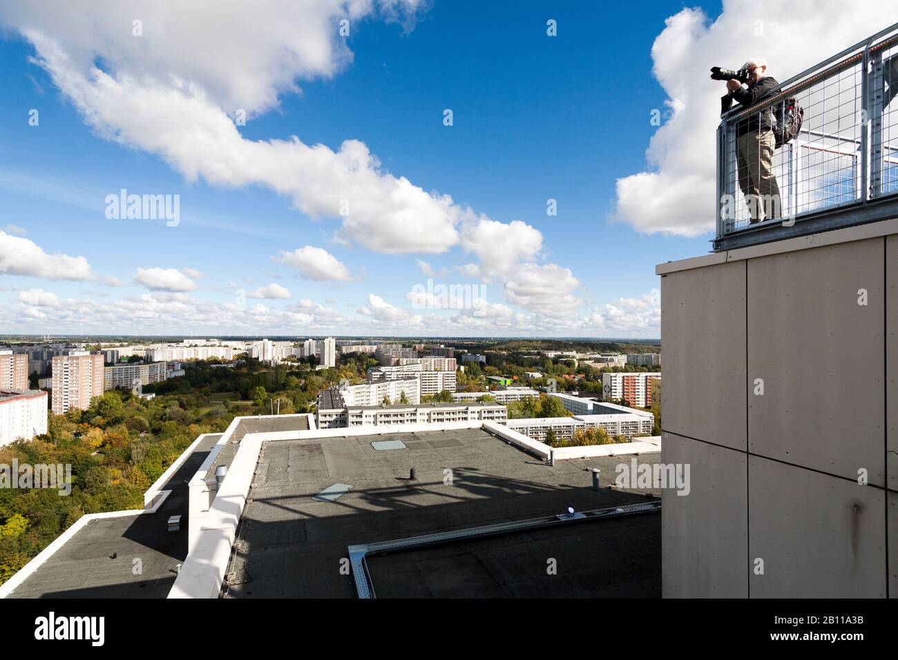 Viewing platform of the Skywalk Marzahner Promenade, Marzahn, Berlin ...