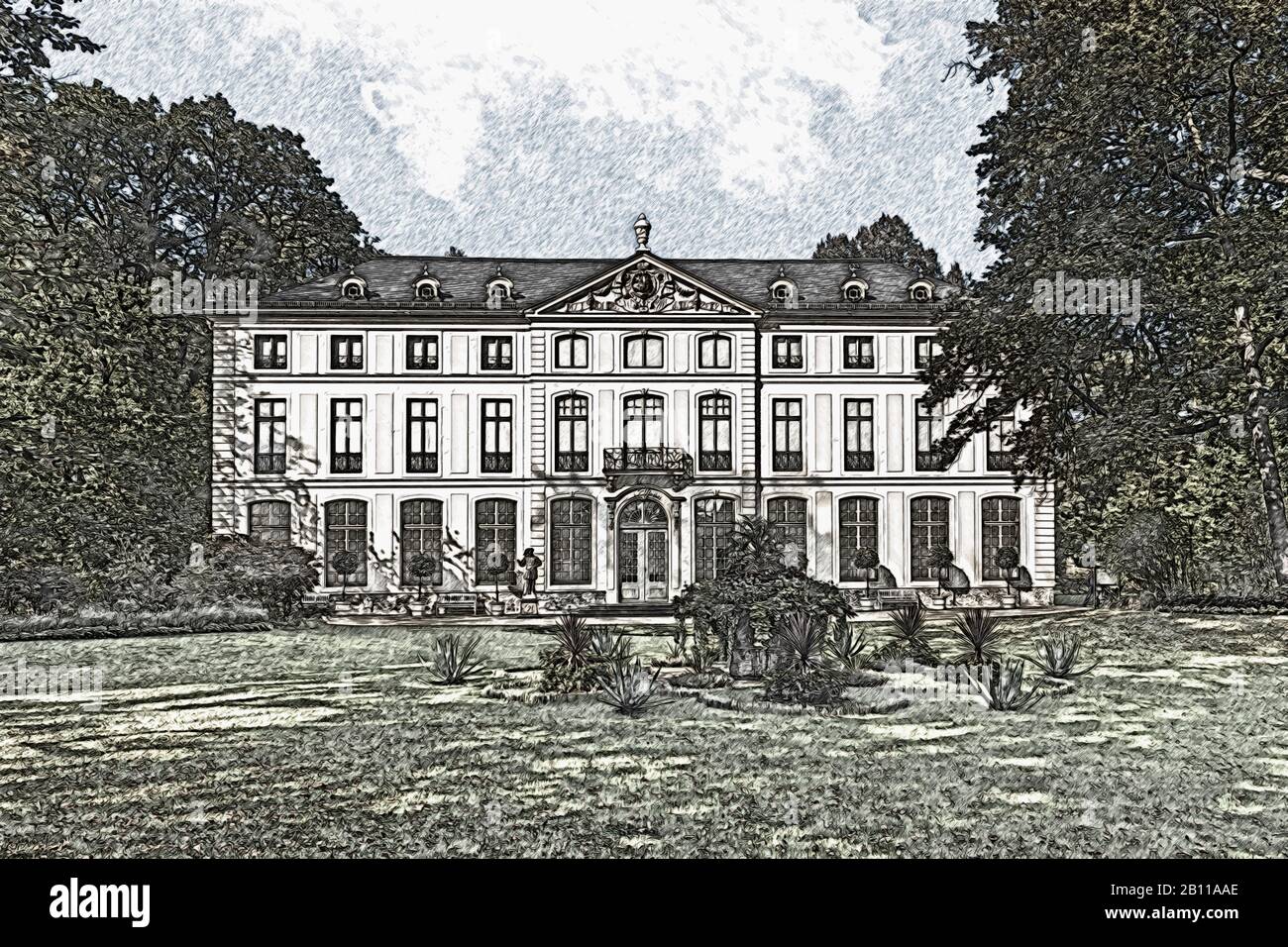 The summer palace Greiz Park was built from 1769 to 1779 in the style ...