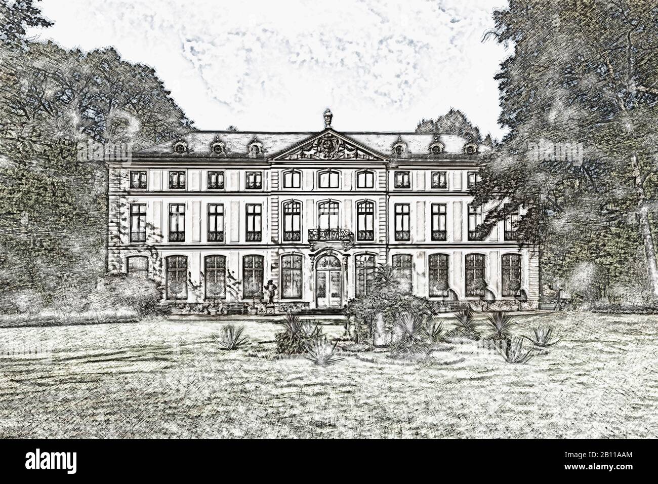 The summer palace Greiz Park was built from 1769 to 1779 in the style ...