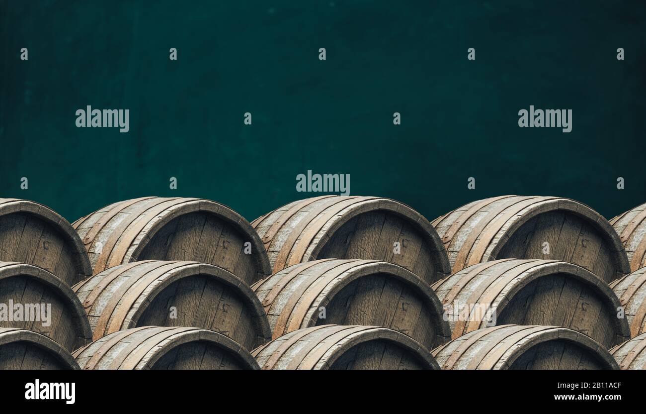 Beautiful wooden barrels pattern background for design Stock Photo - Alamy