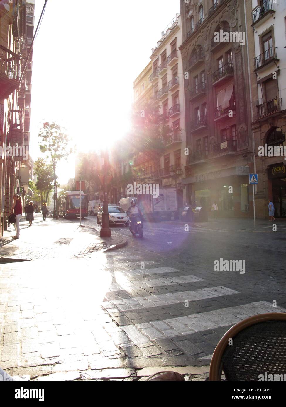 Seville street. Seville. Andalusia. Spain Stock Photo - Alamy