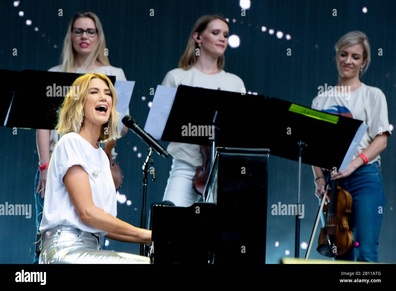 Delta Goodrem at Fire Fight Australia at the ANZ Stadium Sydney ...