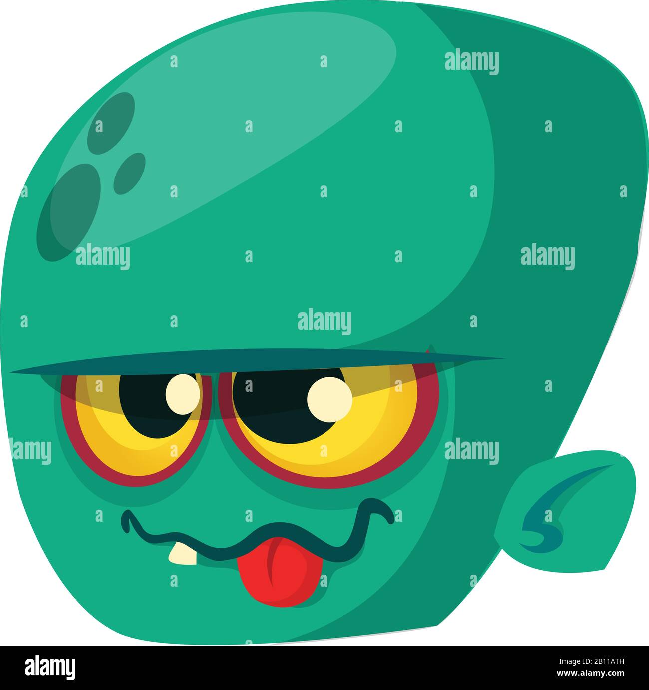 Zombie Head Cartoon Character Stock Vector Image & Art - Alamy