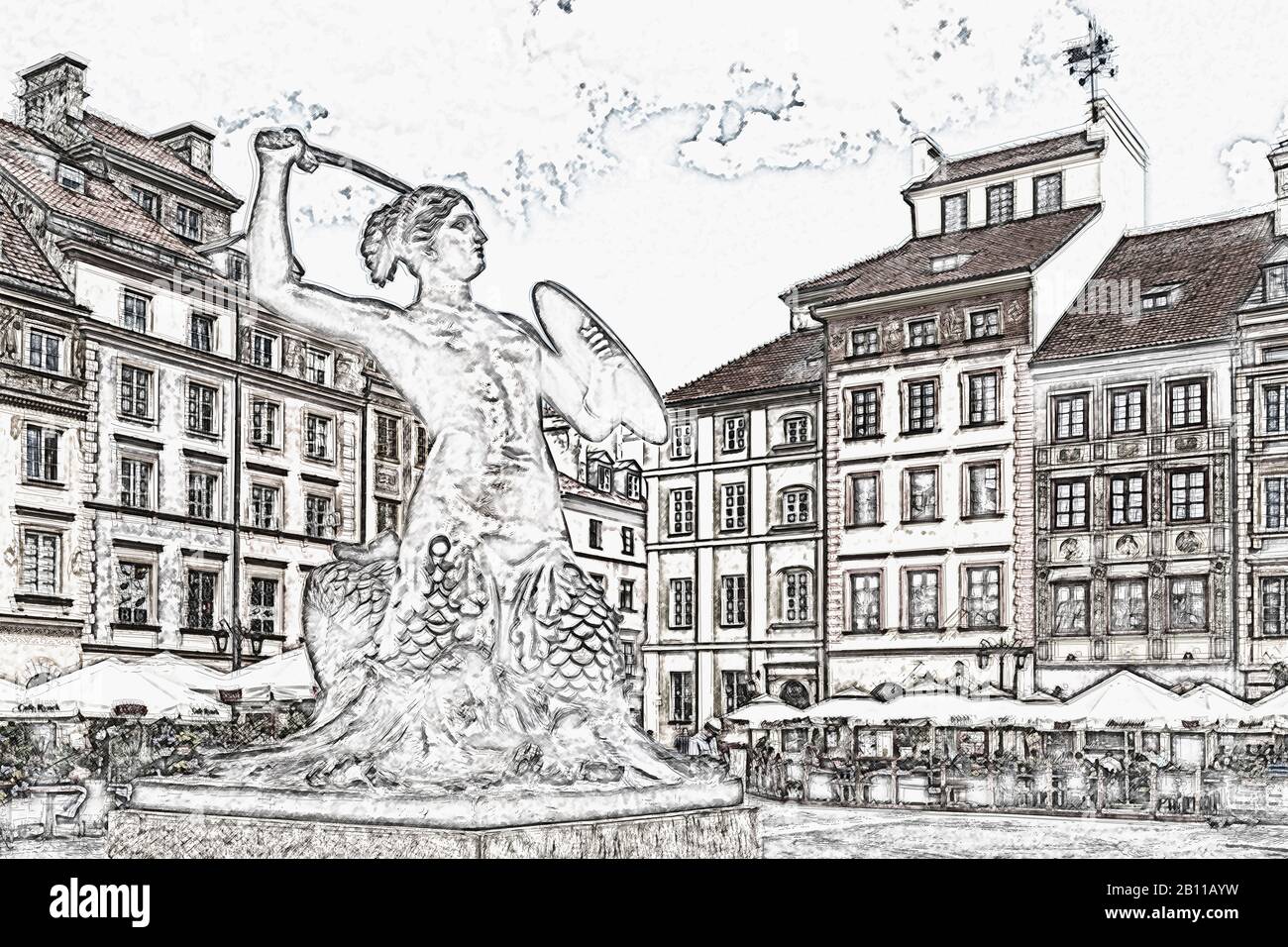 The Mermaid of Warsaw (Syrenka Warszawska) is a symbol of Warsaw ...