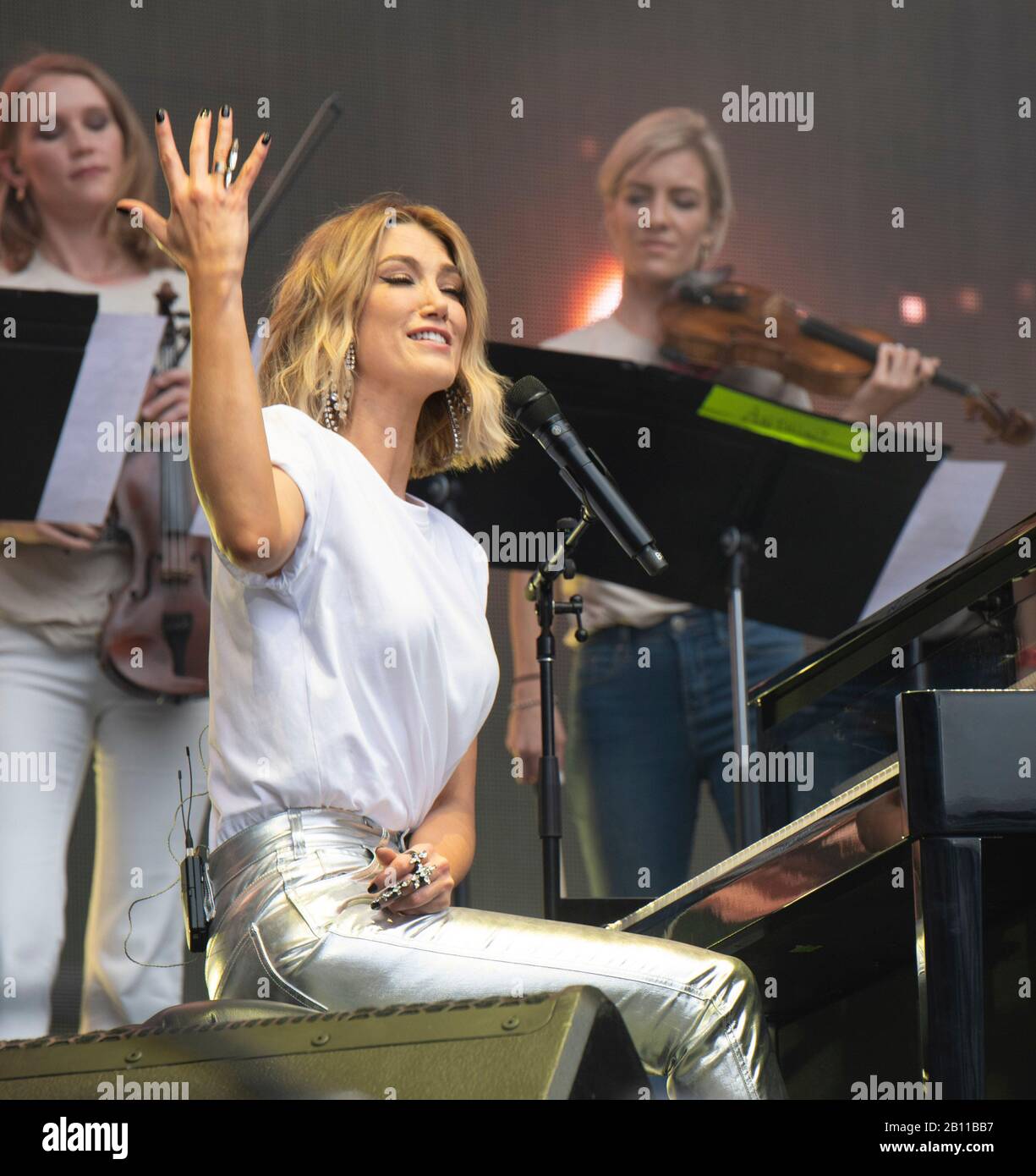 Delta Goodrem at Fire Fight Australia at the ANZ Stadium Sydney ...