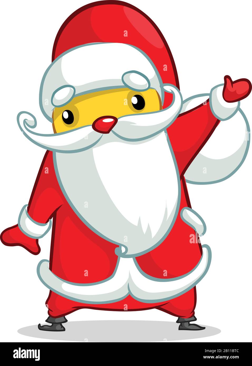 Funny cartoon Santa claus character design isolated . Vector Christmas ...