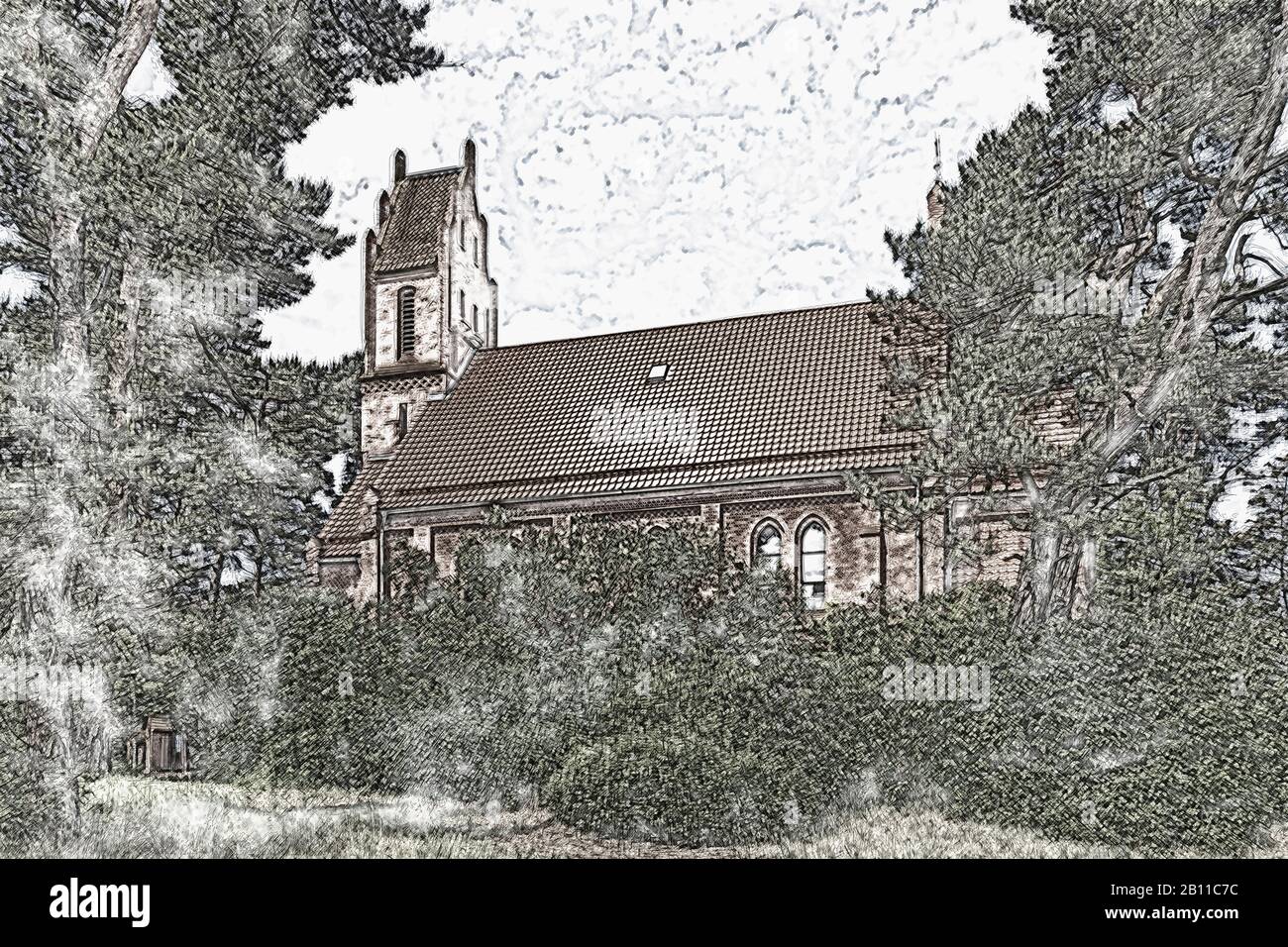 The Evangelical Church in Nida was built in Gothic style in 1888 ...