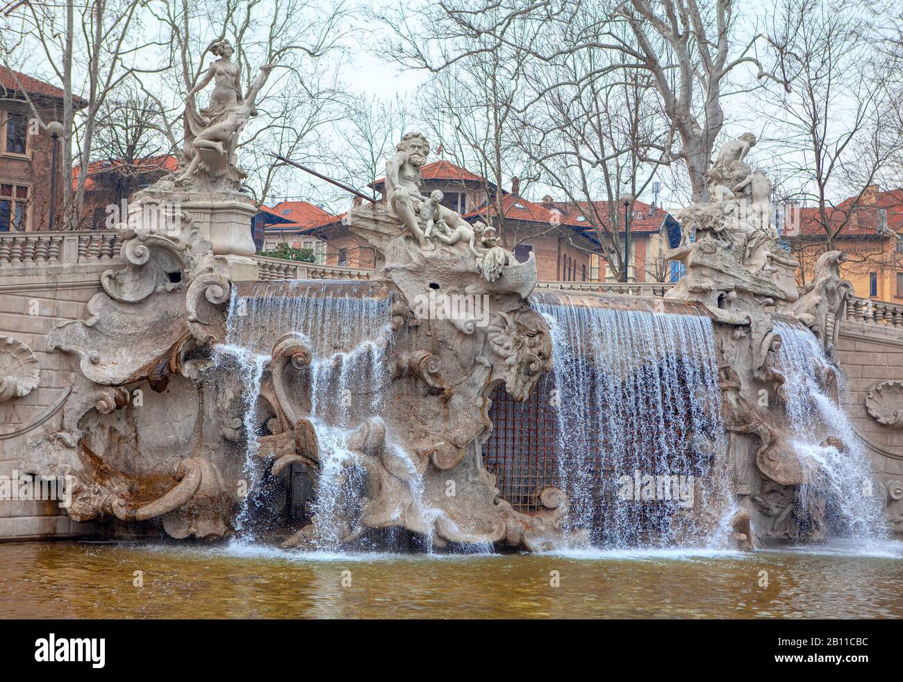 Fountain of the Twelve Months in Turin , Fontana dei Dodici Mesi Stock ...