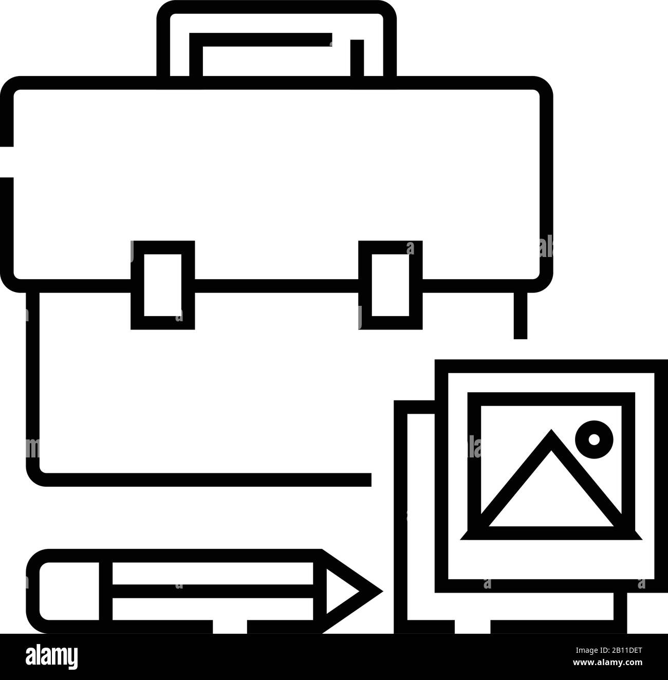 Business design line icon, concept sign, outline vector illustration ...