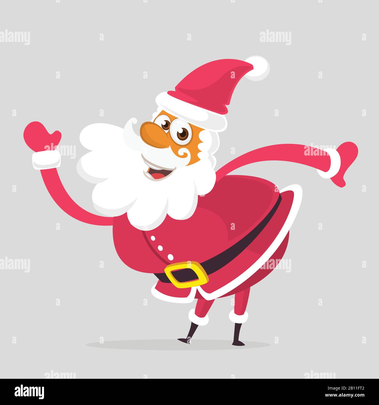 Funny cartoon Santa claus character design isolated . Vector Christmas ...