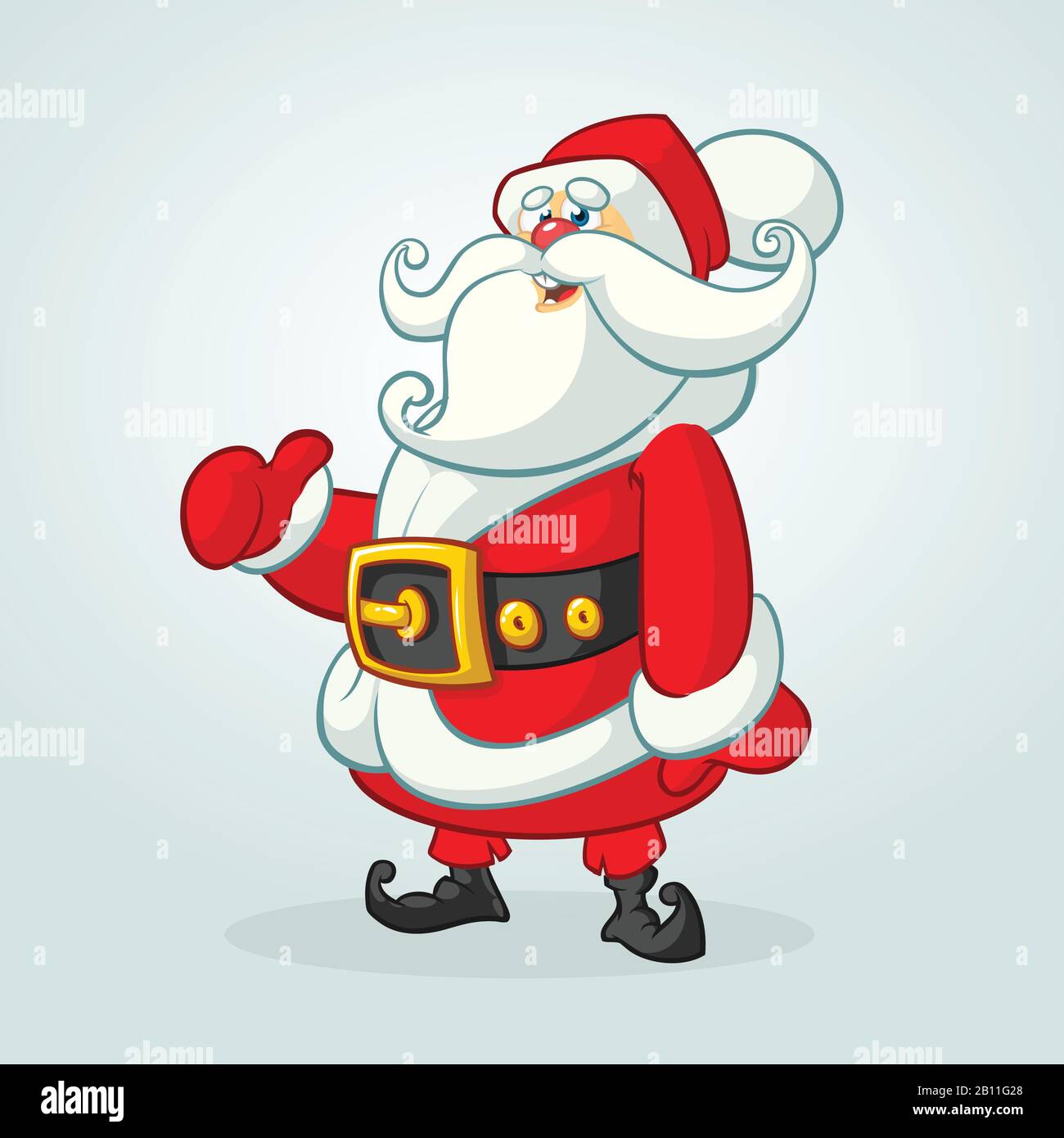 Funny cartoon Santa claus character design isolated . Vector Christmas ...